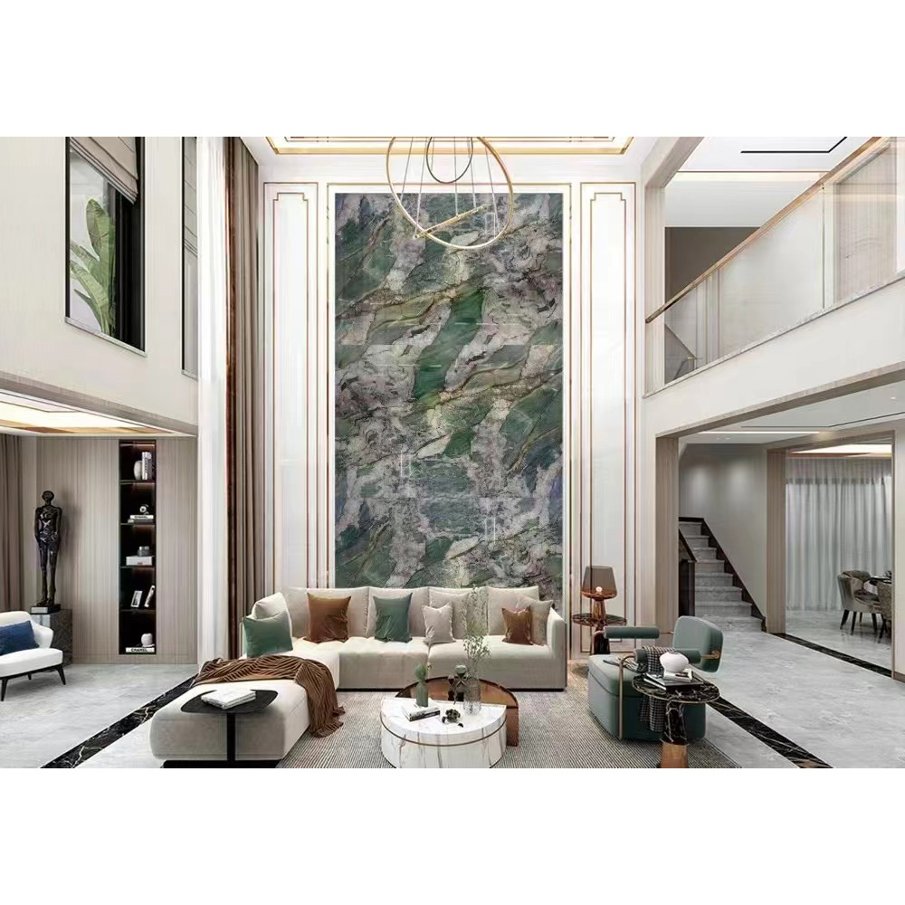 Fuchsite Crystal Green Quartzite Slabs – Translucent Luxury Stone ...
