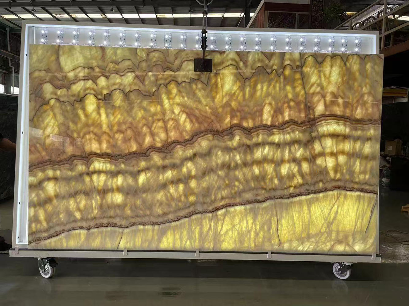 Onyx Rainbow Polished Slabs | Translucent Multi-Color Stone | Caron ...
